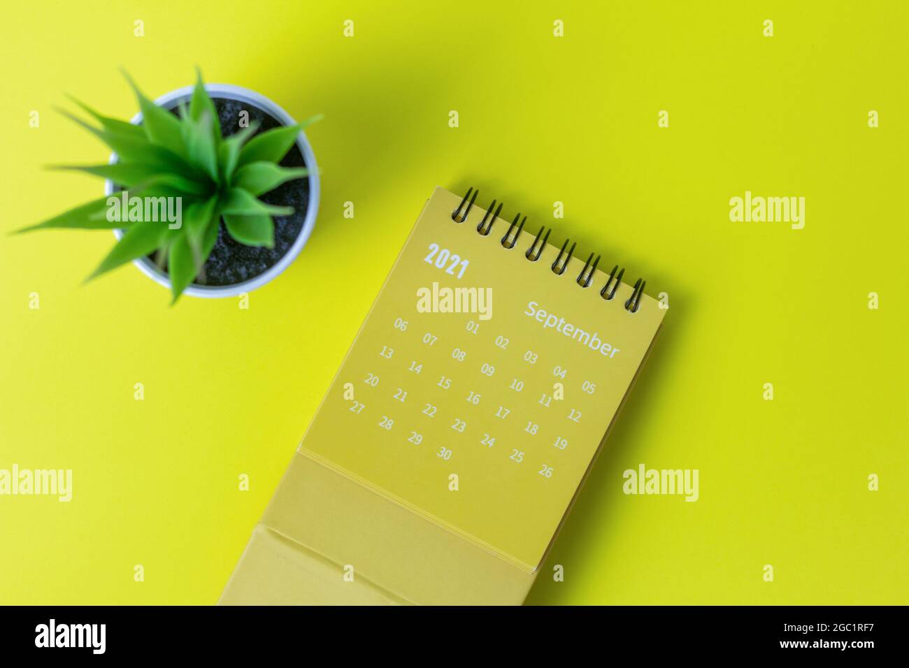 Tear-off calendar for September 2021. A desktop calendar for planning ...