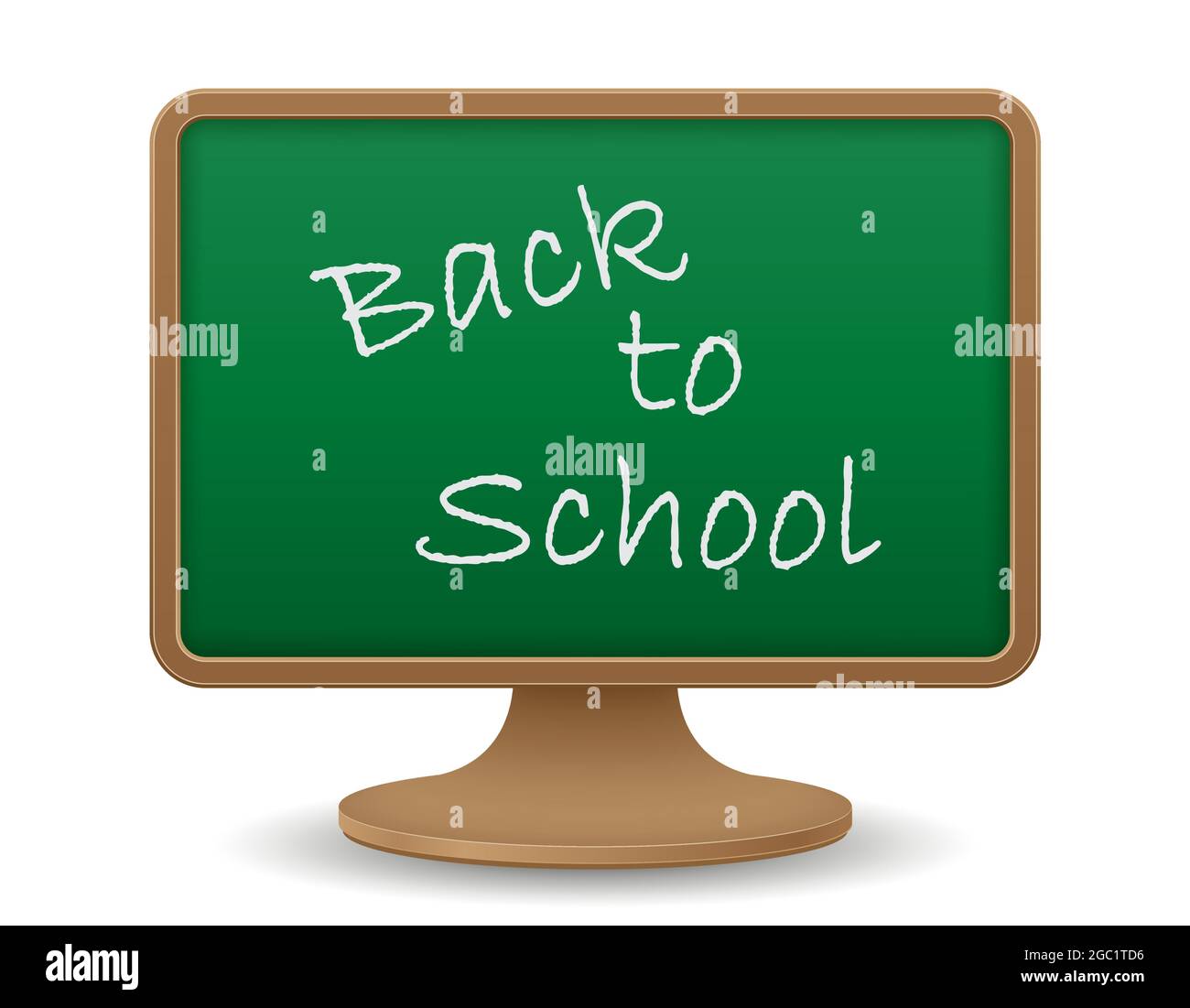 school blackboard monitor screen education concept vector illustration ...