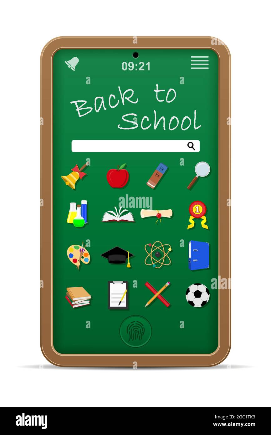 Mobile phone classroom school Stock Vector Images - Alamy