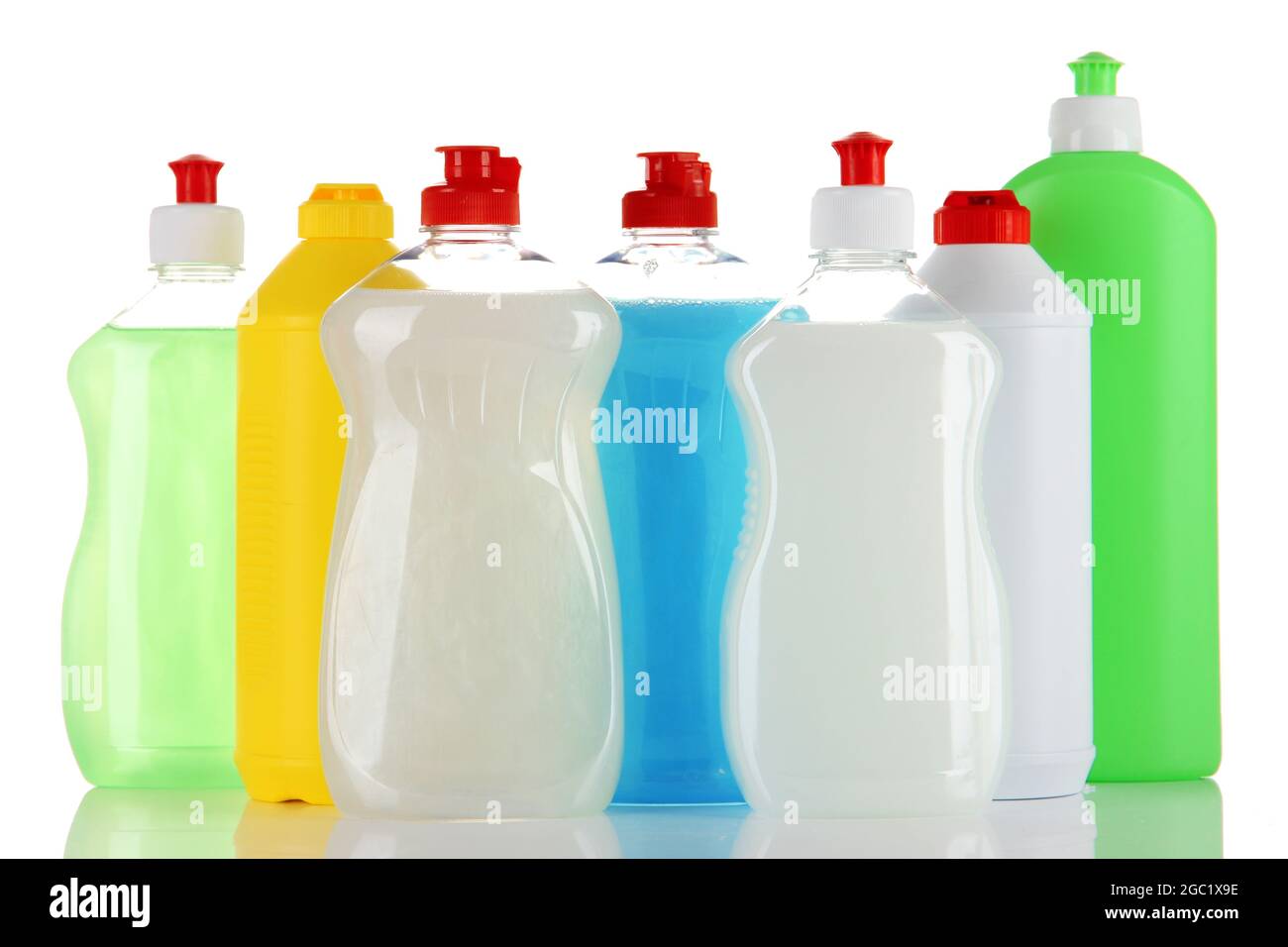 Bottles of dishwashing liquid, isolated on white Stock Photo - Alamy
