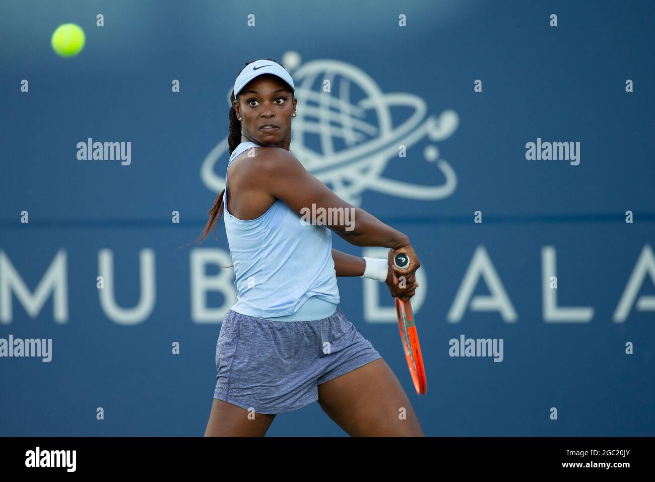 August 05, 2021: Sloane Stephens (USA) was defeated by Danielle Collins ...