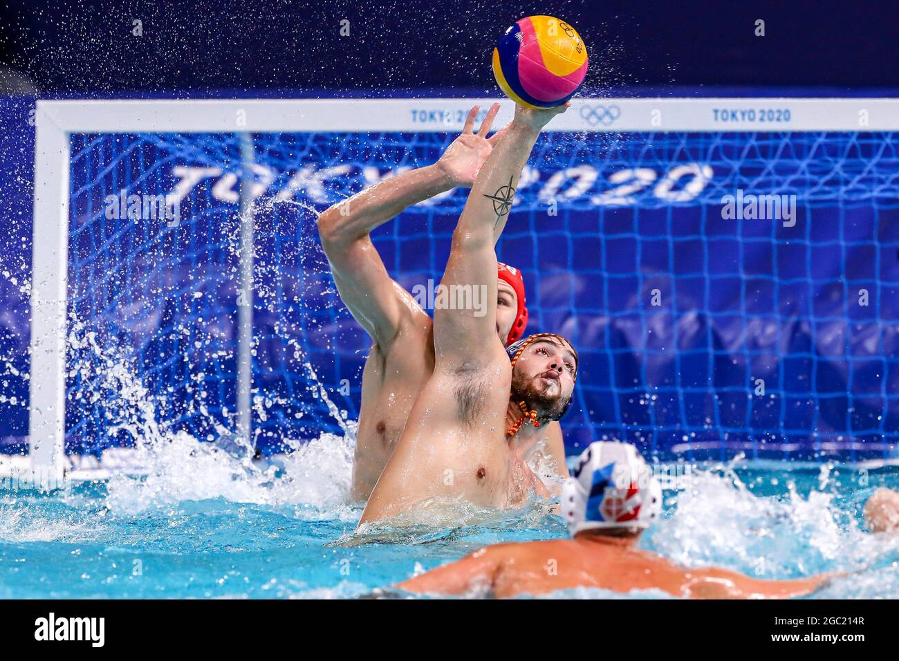 TOKYO, JAPAN - AUGUST 6: Branislav Mitrovic of Serbia, Roger Tahull of ...