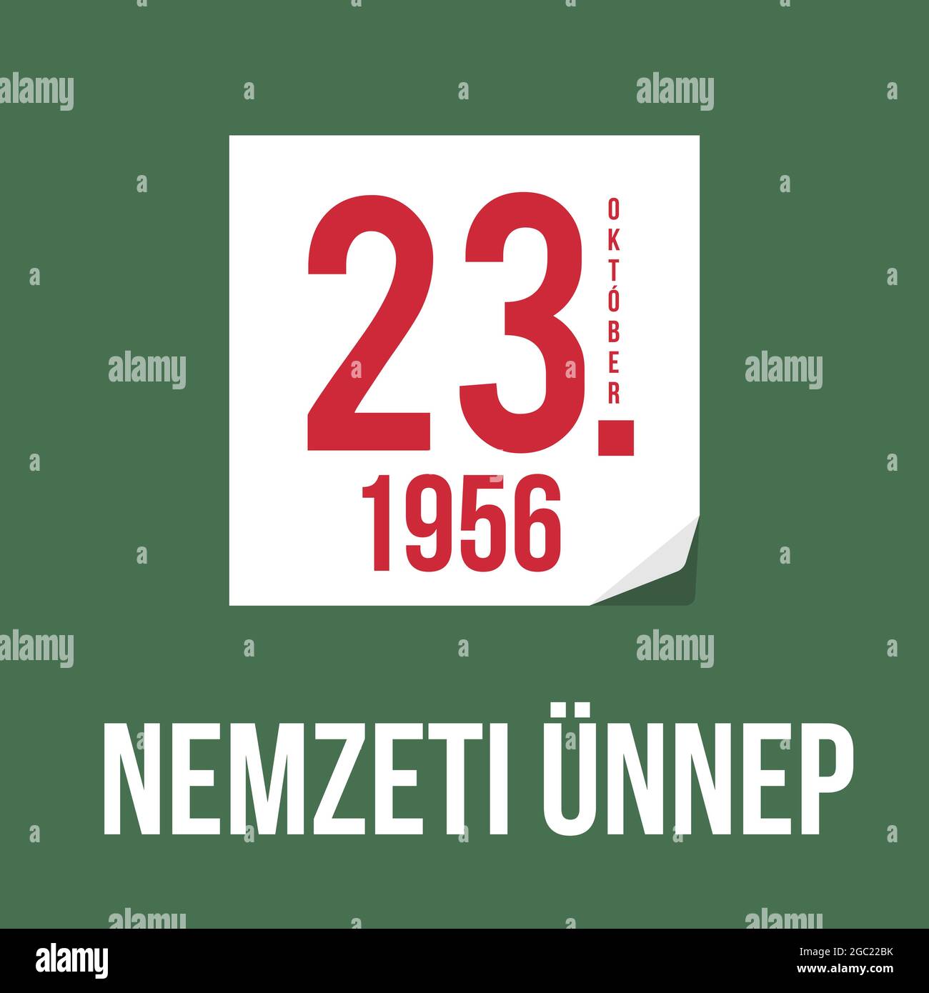 National Day typography poster in Hungarian. Holiday in Hungary on ...