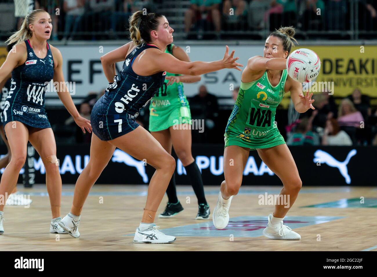 MELBOURNE, AUSTRALIA - MAY 01: Verity Charles of the West Coast Fever ...