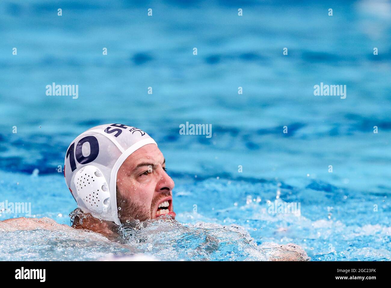 TOKYO, JAPAN - AUGUST 6: Filip Filipovic of Serbia is celebrating his ...