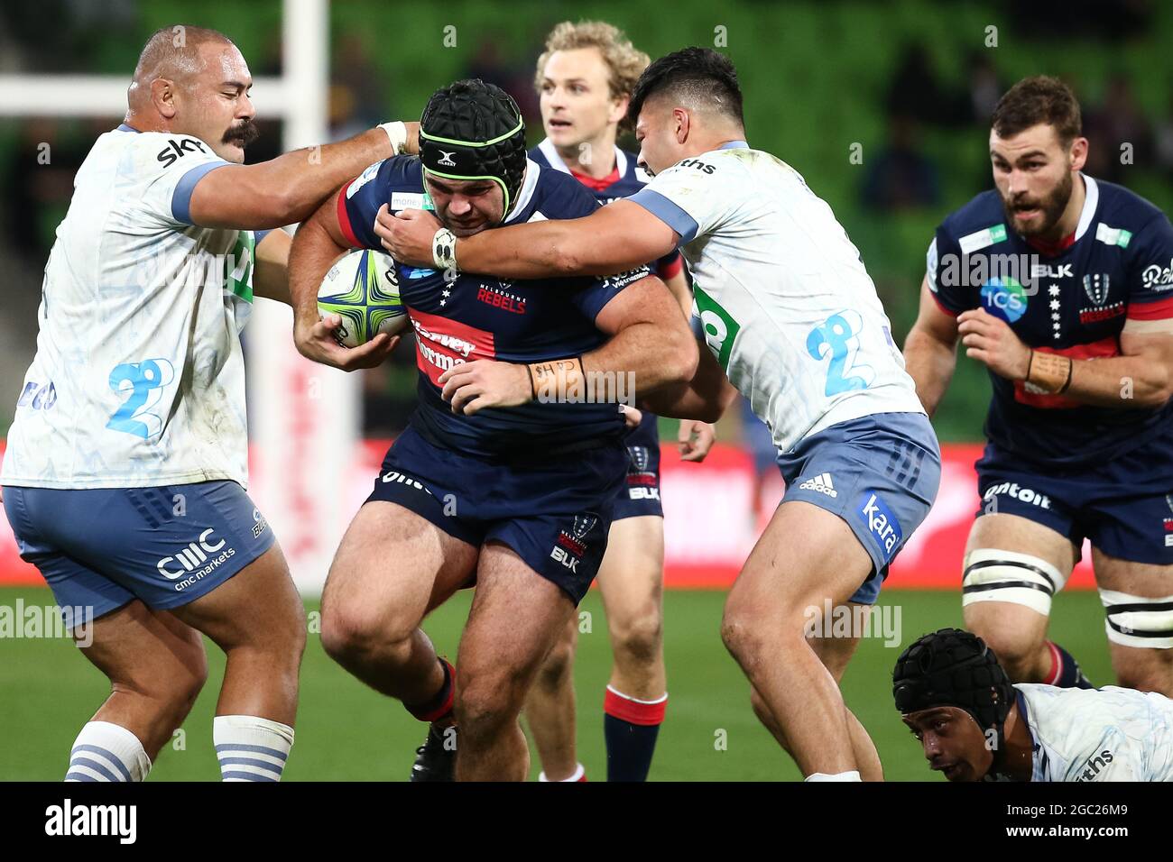 MELBOURNE, AUSTRALIA - MAY 15: Cameron Orr of the Melbourne Rebels gets ...