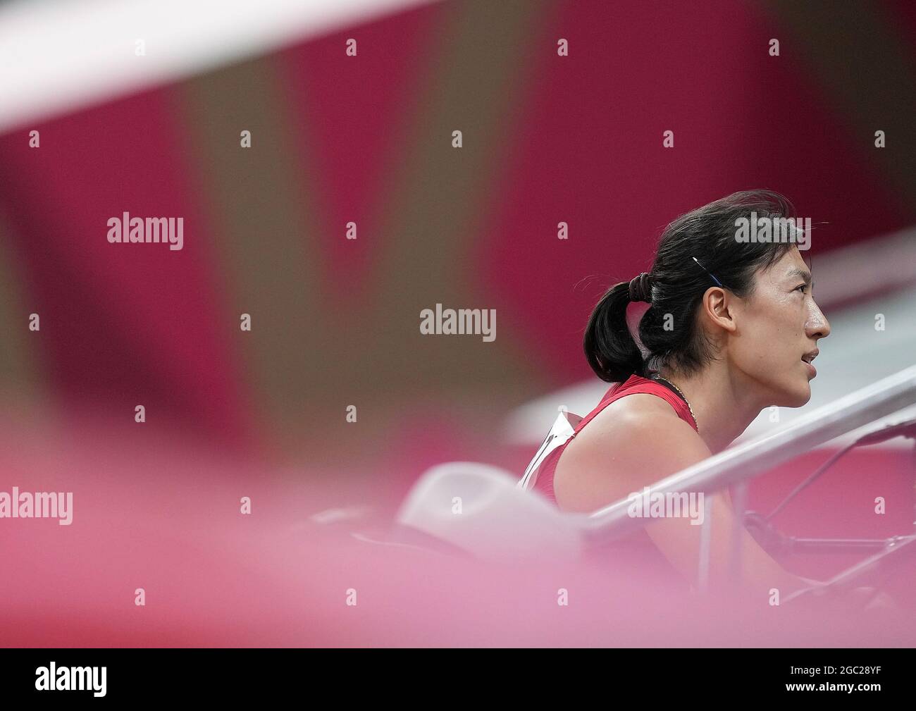 Tokyo, Japan. 6th Aug, 2021. Lyu Huihui of China reacts during the ...