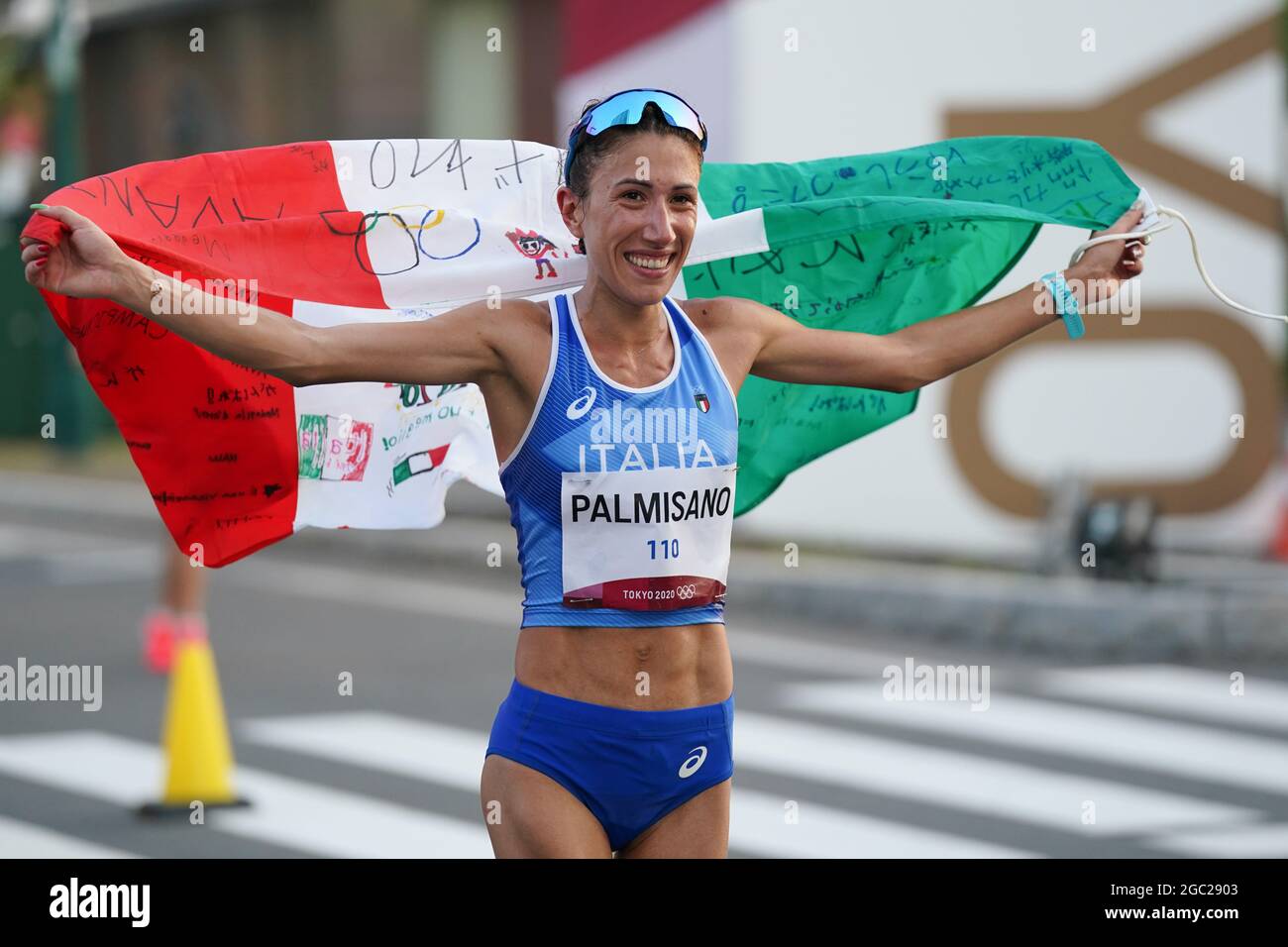 Sapporo, Japan. 6th Aug, 2021. Antonella Palmisano of Italy celebrates ...