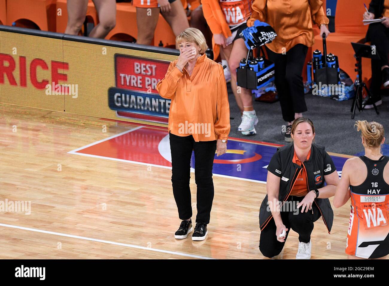 SYDNEY, AUSTRALIA - MAY 16: Giants coach Julie Fitzgerald during the ...