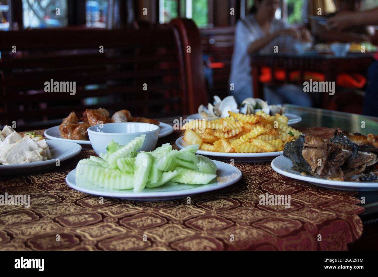 Vietnamese local food lunch meal serve on table for people foreign ...