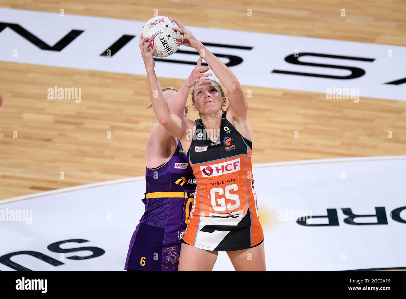 SYDNEY, AUSTRALIA - MAY 16: Jo Harten of the Giants Netball catches the ...