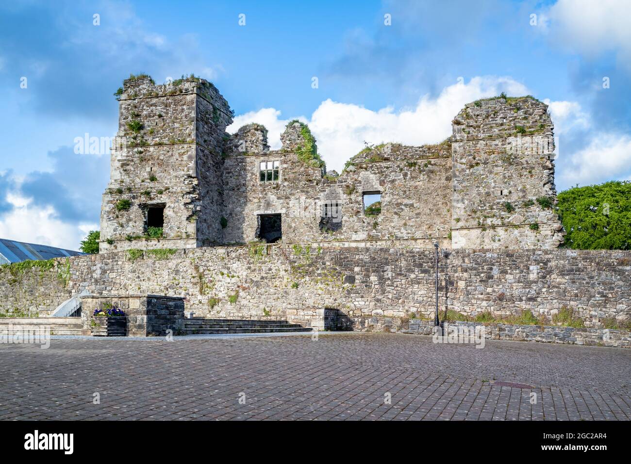 The castle ruins in Manorhamilton, erected in 1634 by Sir Frederick ...