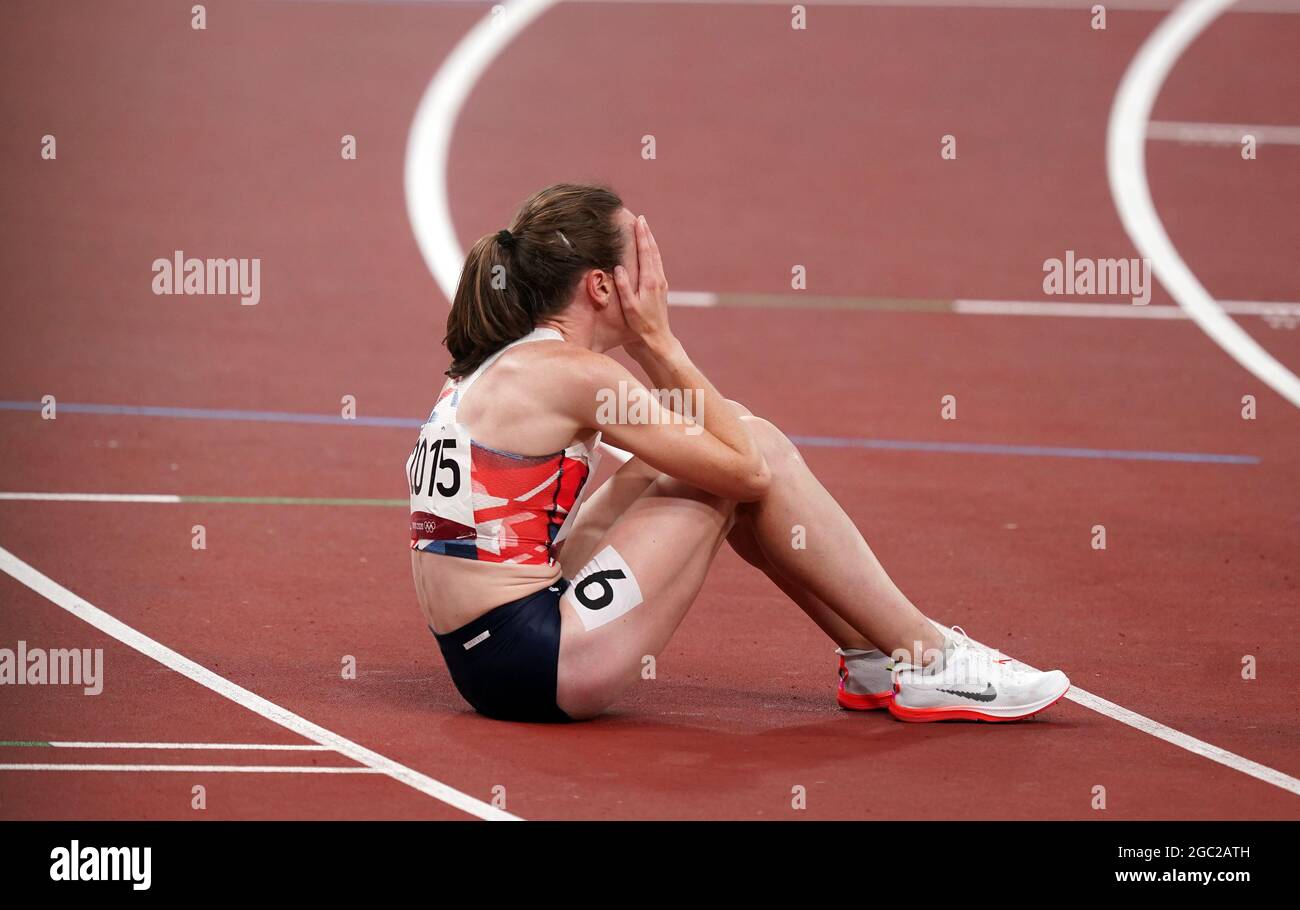 Great Britain's Laura Muir after winning a silver medal in the women’s ...