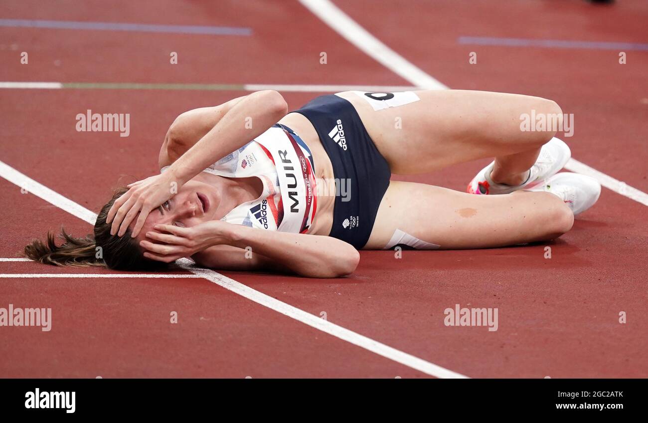 Great Britain's Laura Muir after winning a silver medal in the women’s ...
