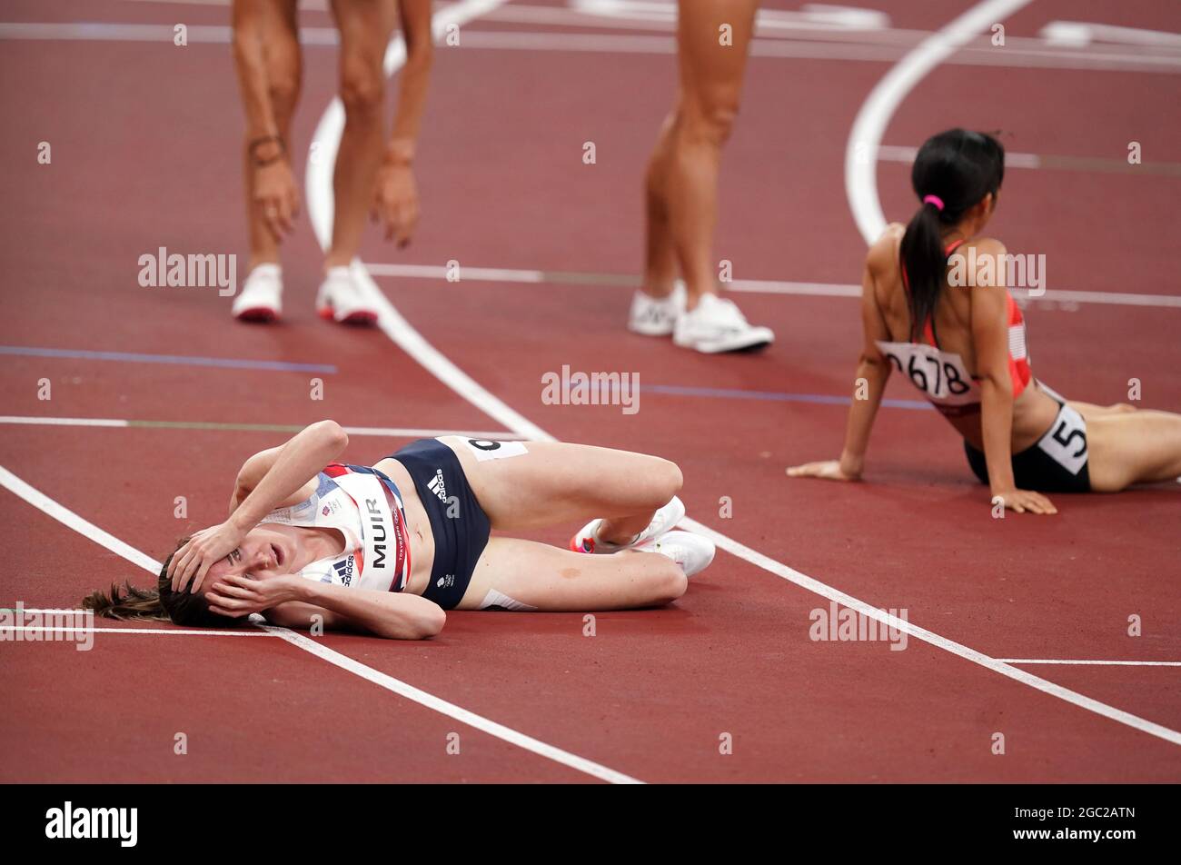 Great Britain's Laura Muir after winning a silver medal in the women’s ...