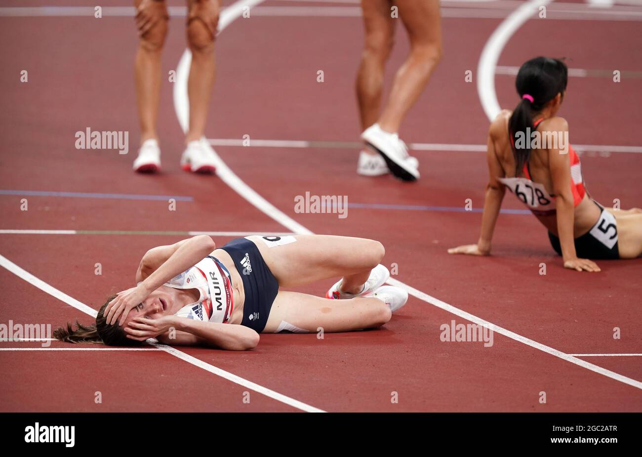 Great Britain's Laura Muir after winning a silver medal in the women’s ...