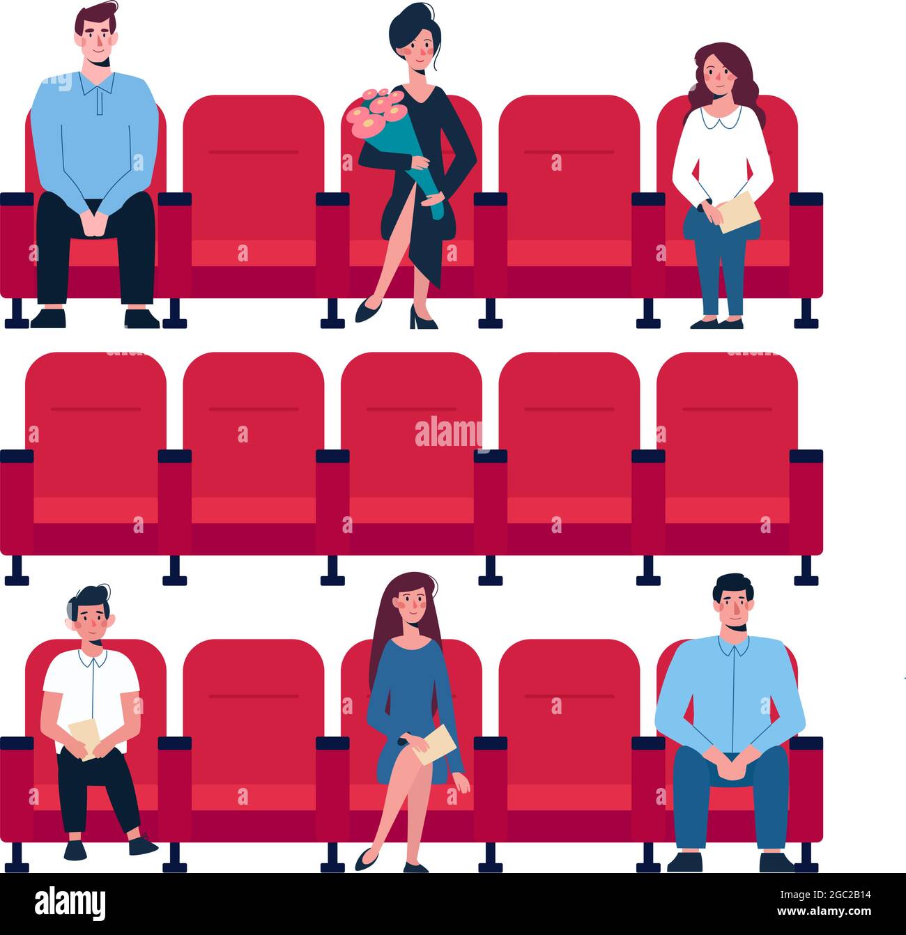 Social distance in the theater. In the Concert Hall there are few ...