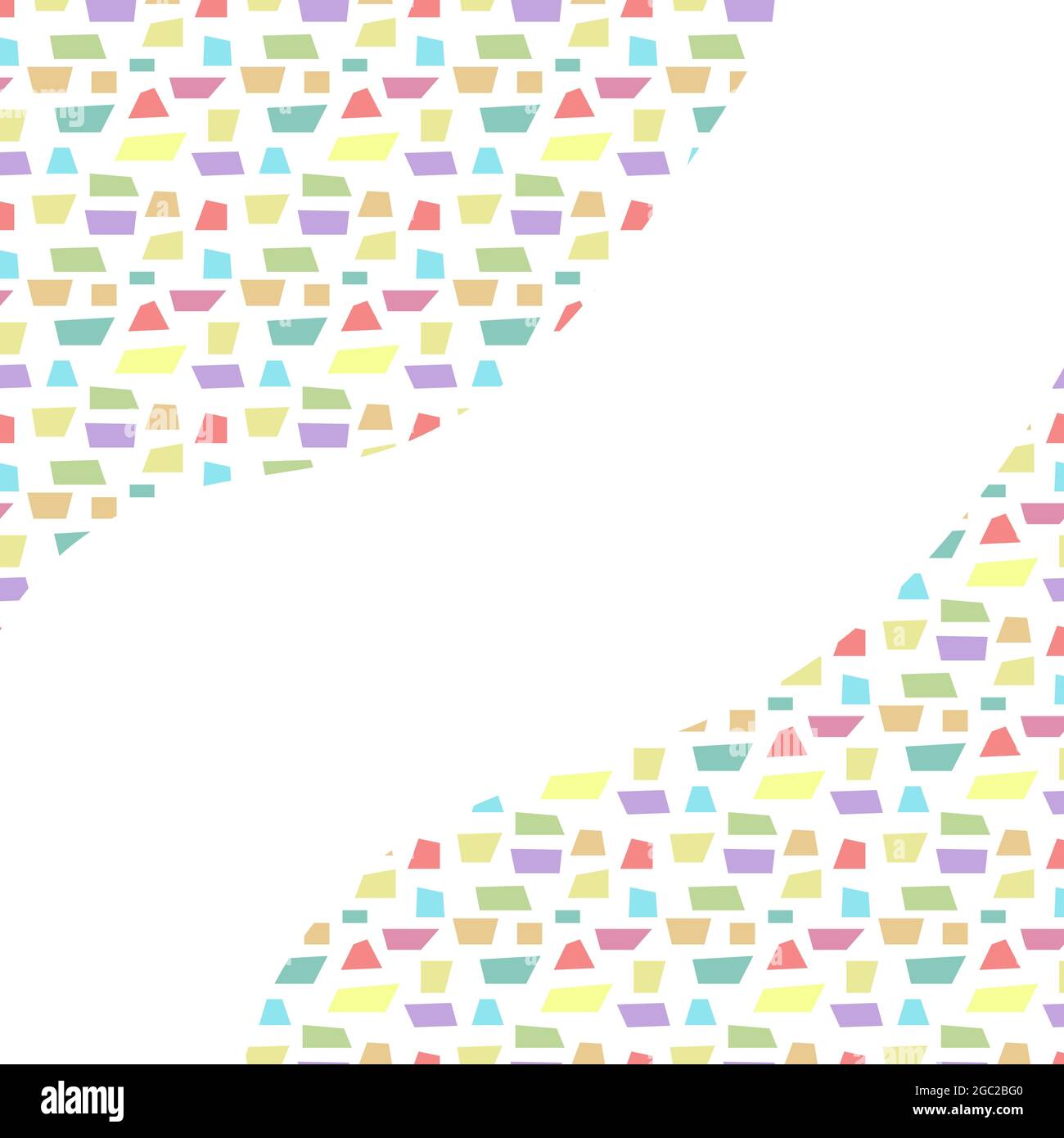 Colored background with different geometric shapes and wavy space in ...