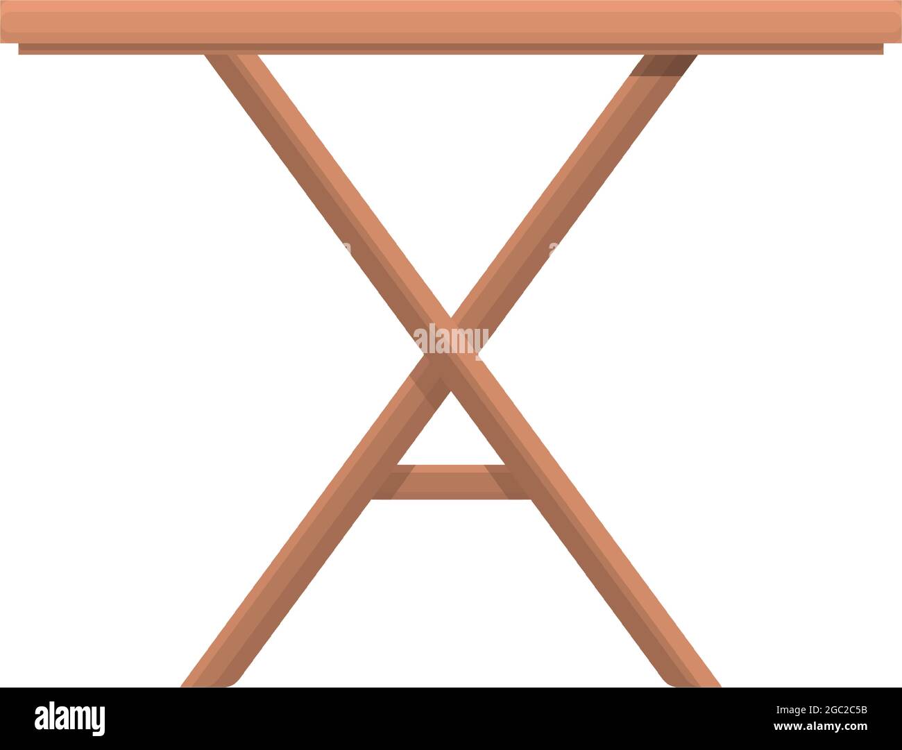 Summer outdoor table icon cartoon vector. Round wood table. Dinner ...