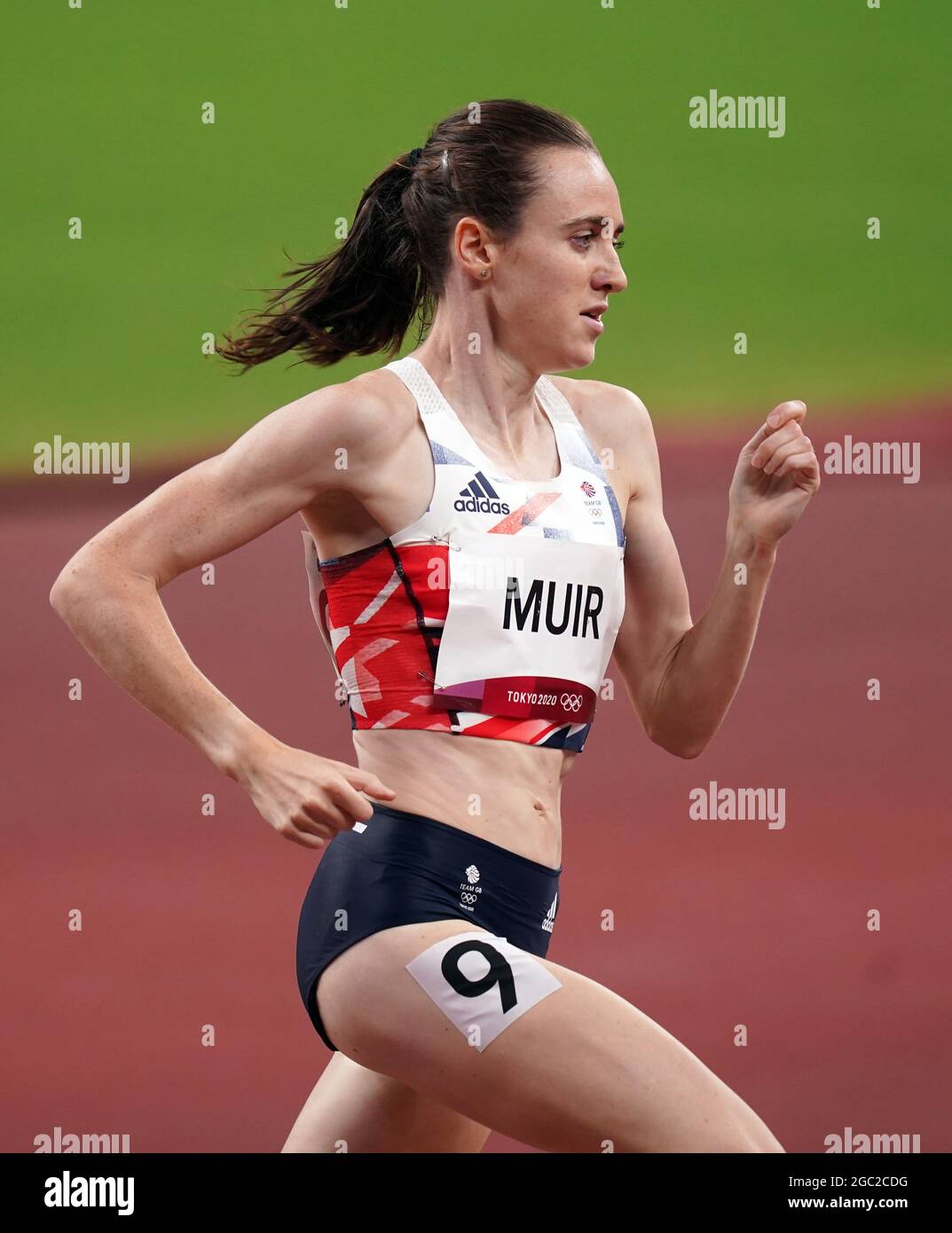 Great Britain's Laura Muir on her way to a silver medal in the women’s ...