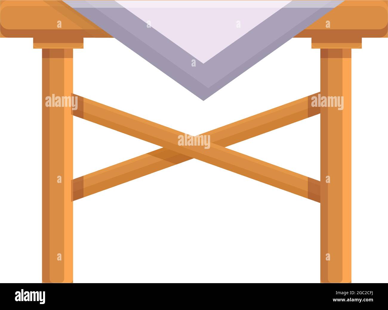Picnic table icon cartoon vector. Wood furniture. Garden table Stock ...