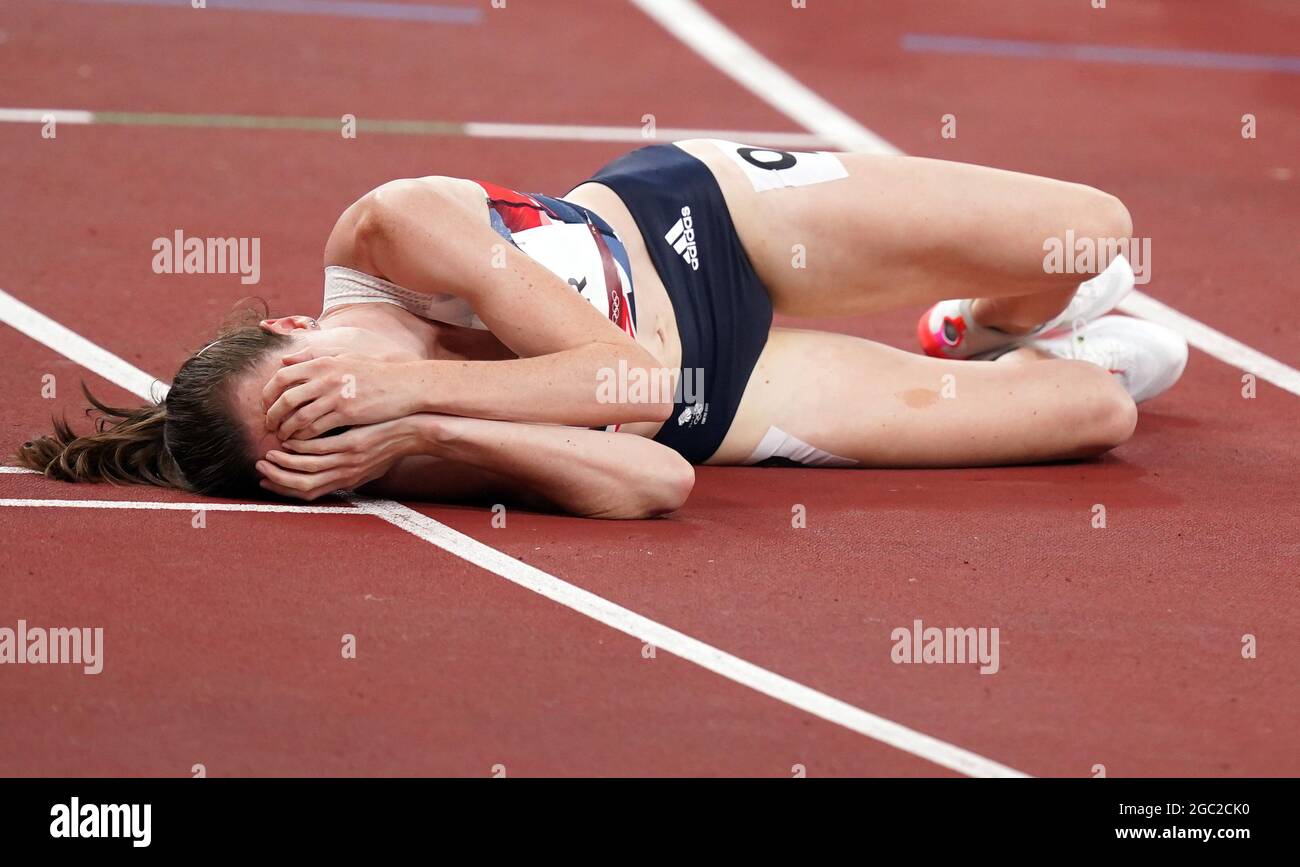 Great Britain's Laura Muir after winning a silver medal in the women's ...