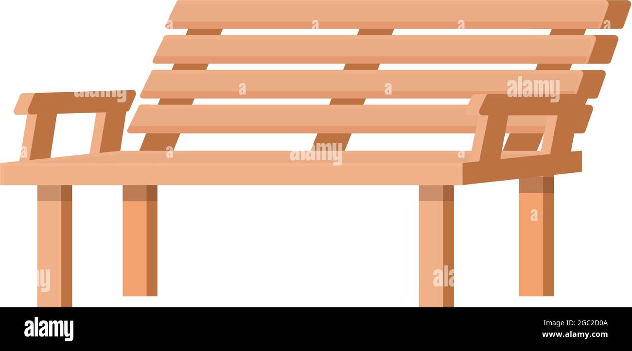 Classic bench icon cartoon vector. Patio furniture. Garden bench Stock ...