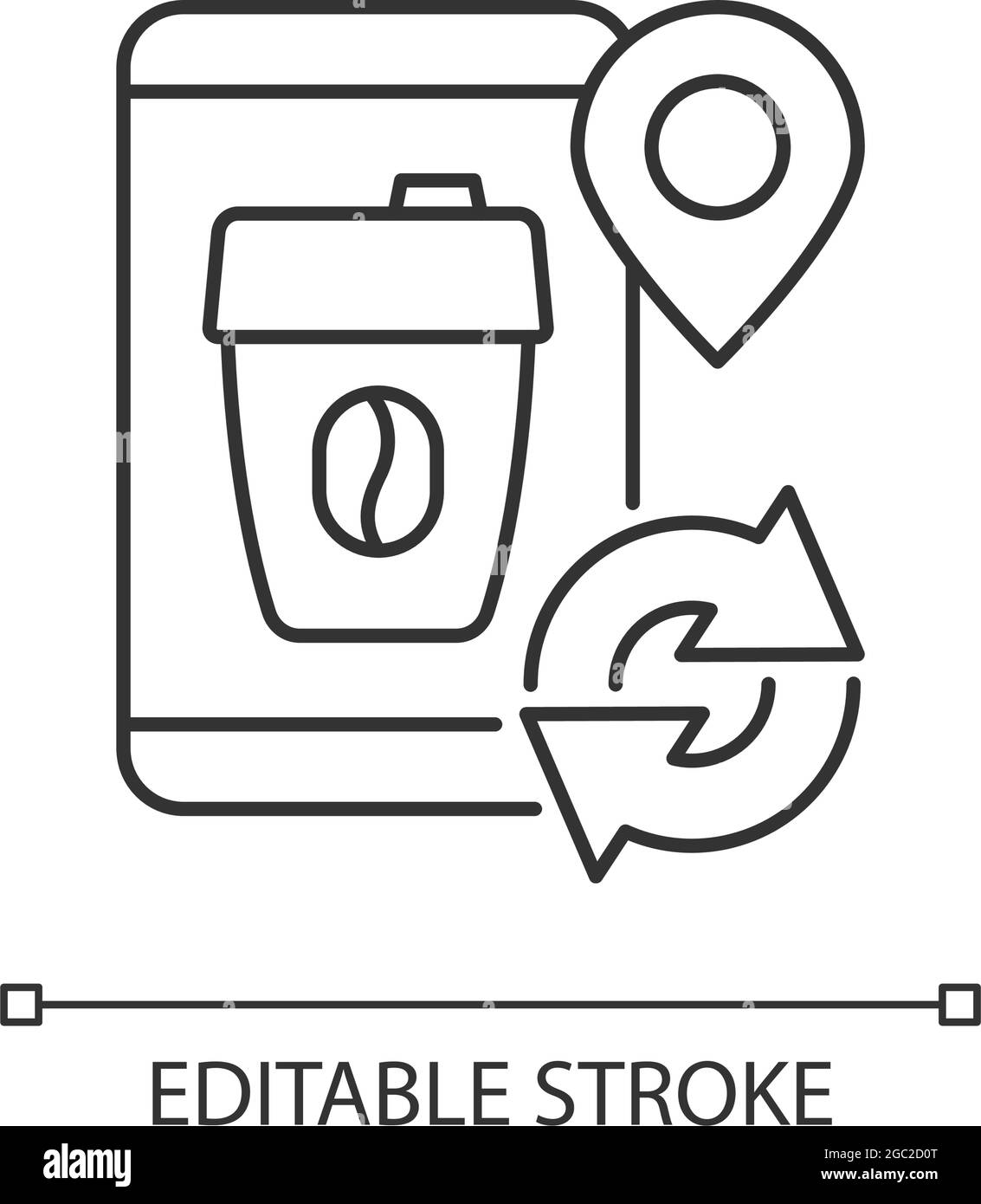 Eco disposable coffee cup Stock Vector Images - Alamy