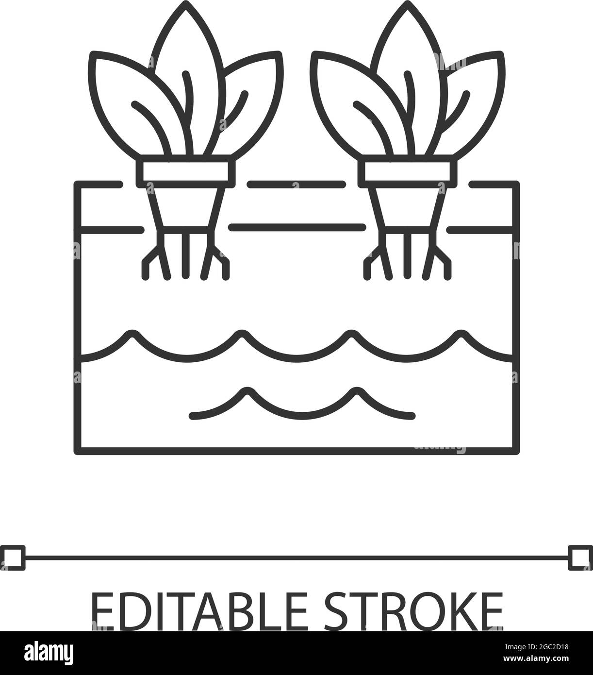 Hydroponic farming system symbol Stock Vector Images - Alamy
