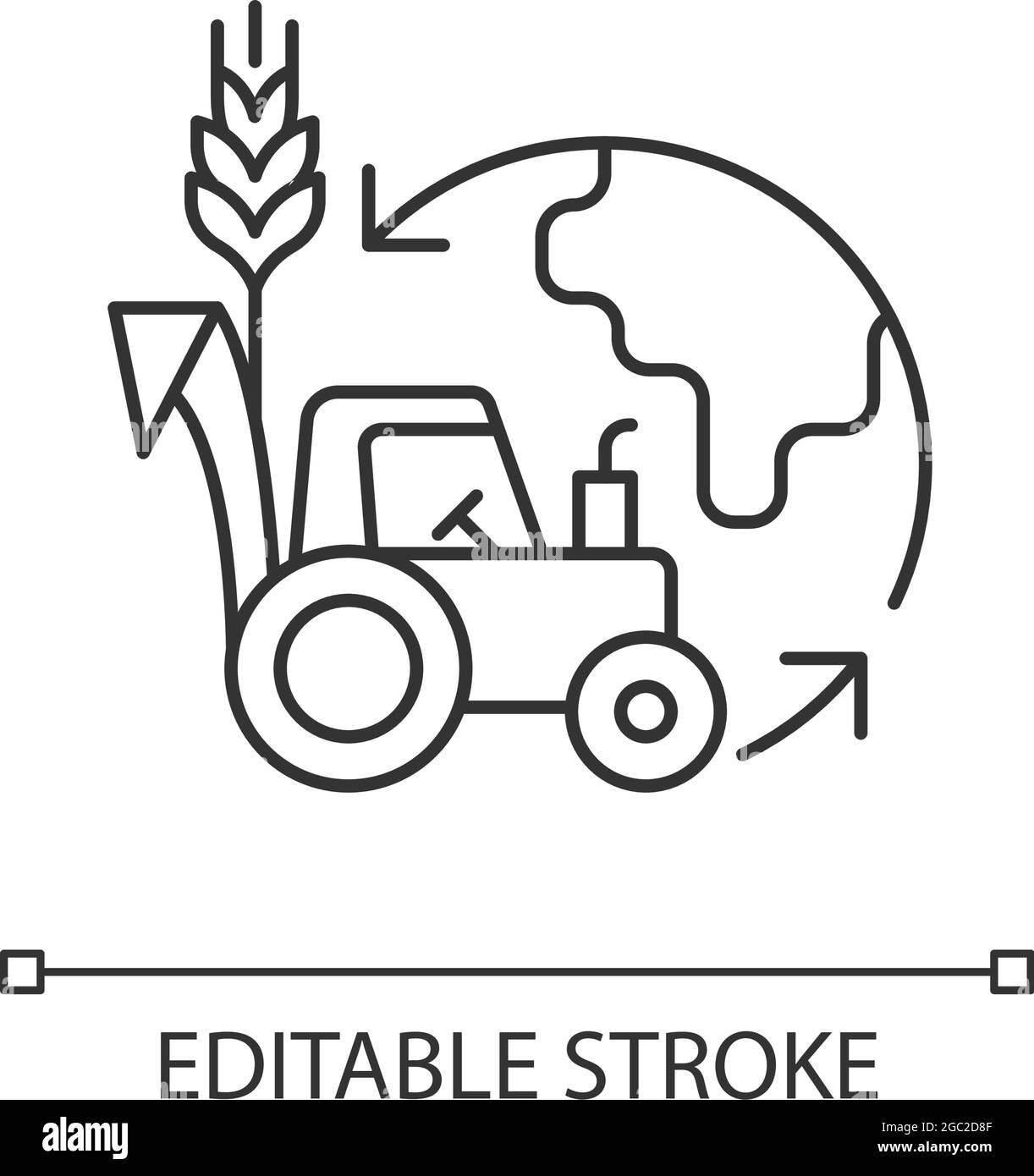 Environmental sustainability in agriculture linear icon Stock Vector ...