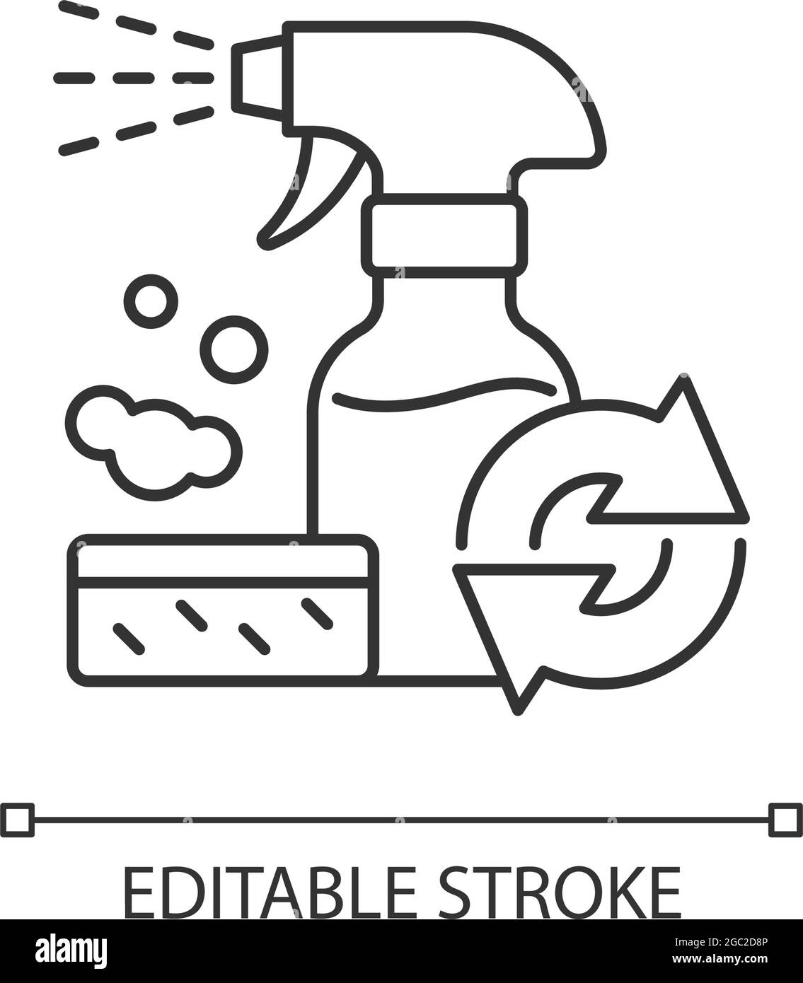 Refillable cleaning bottle linear icon Stock Vector Image & Art - Alamy