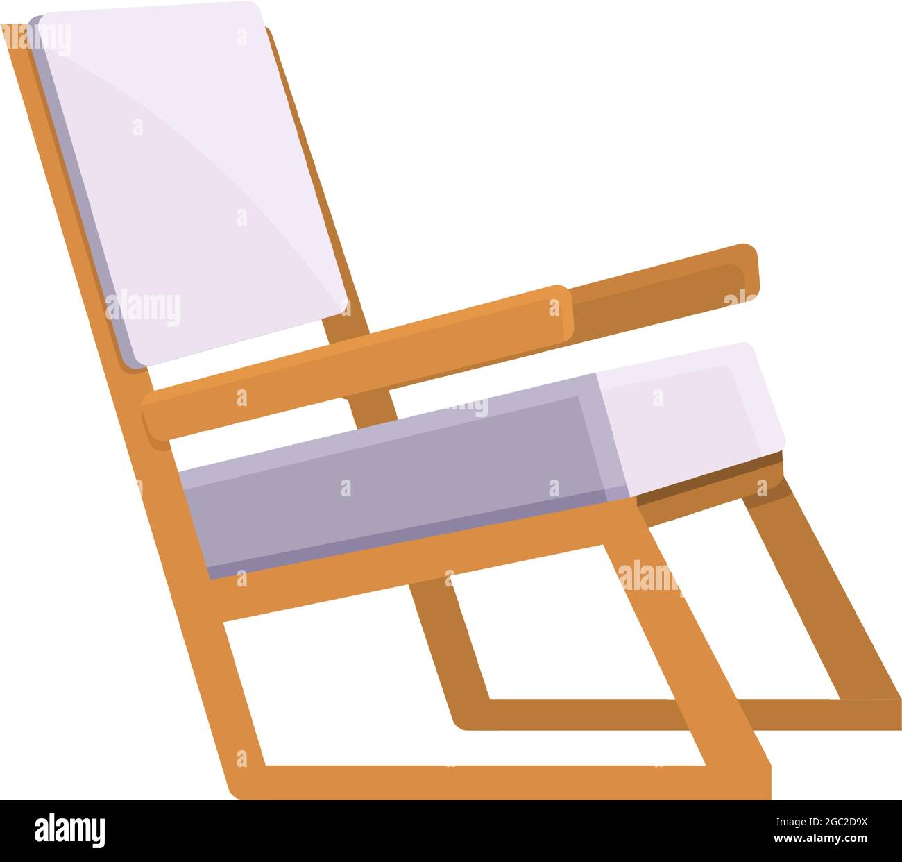 Soft picnic chair icon cartoon vector. Patio furniture. Wood chair ...