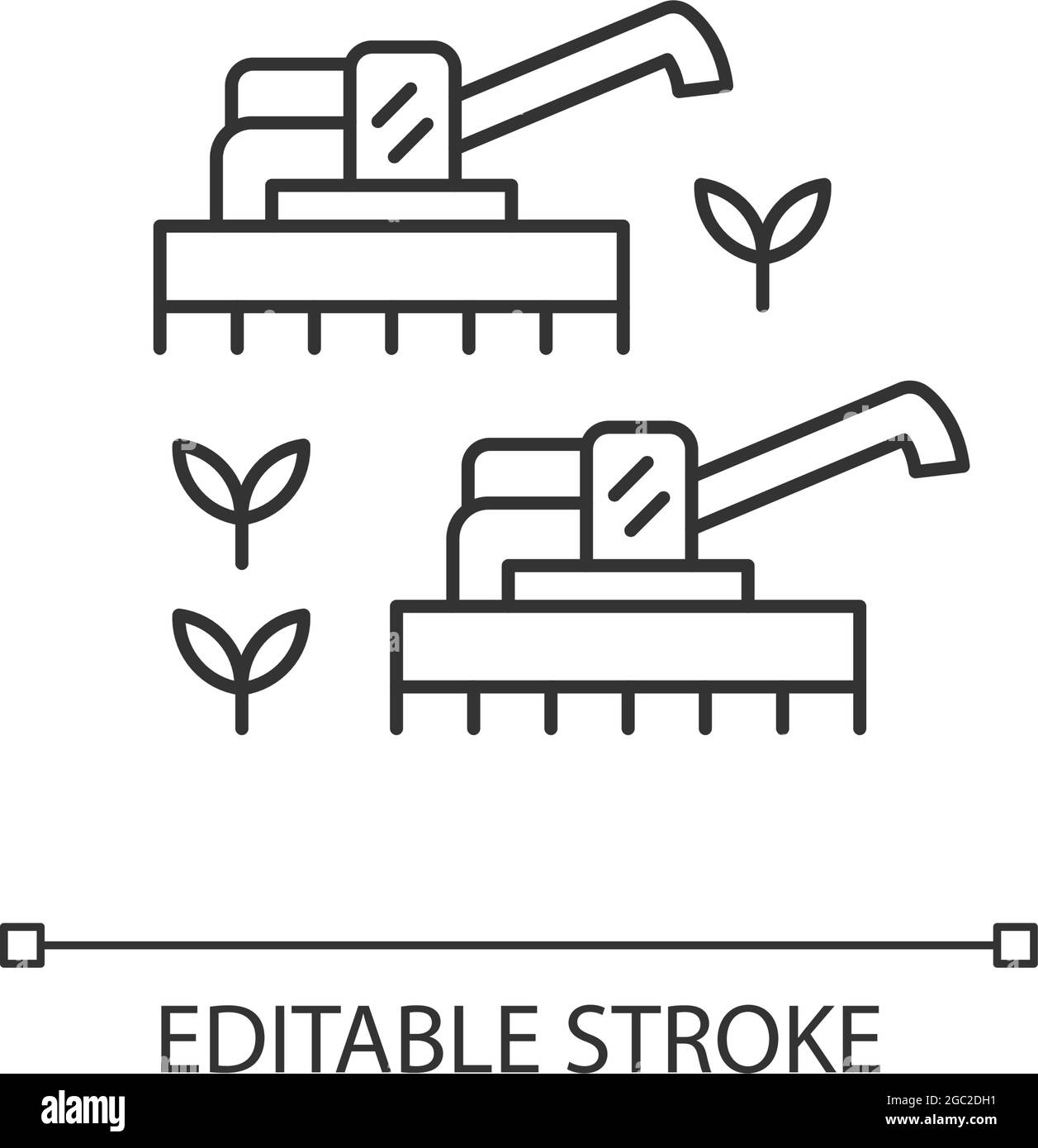 Mechanized agriculture linear icon Stock Vector Image & Art - Alamy
