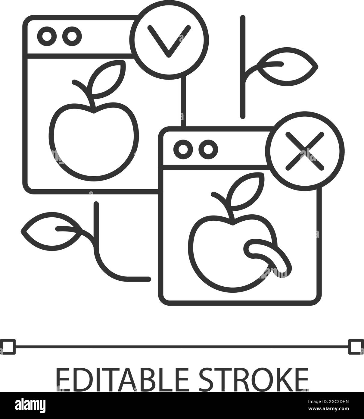 Harvest quality vision linear icon Stock Vector Image & Art - Alamy