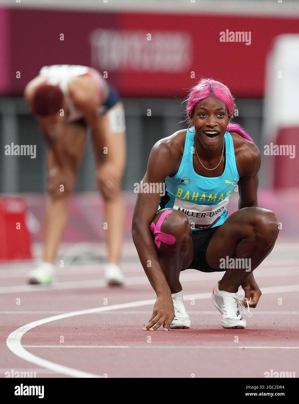Bahamas shaunae miller reacts hi-res stock photography and images - Alamy