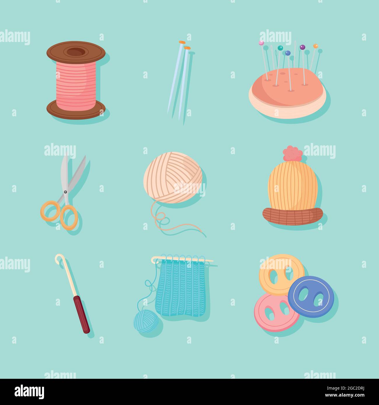 bundle of icons for knit Stock Vector Image & Art - Alamy