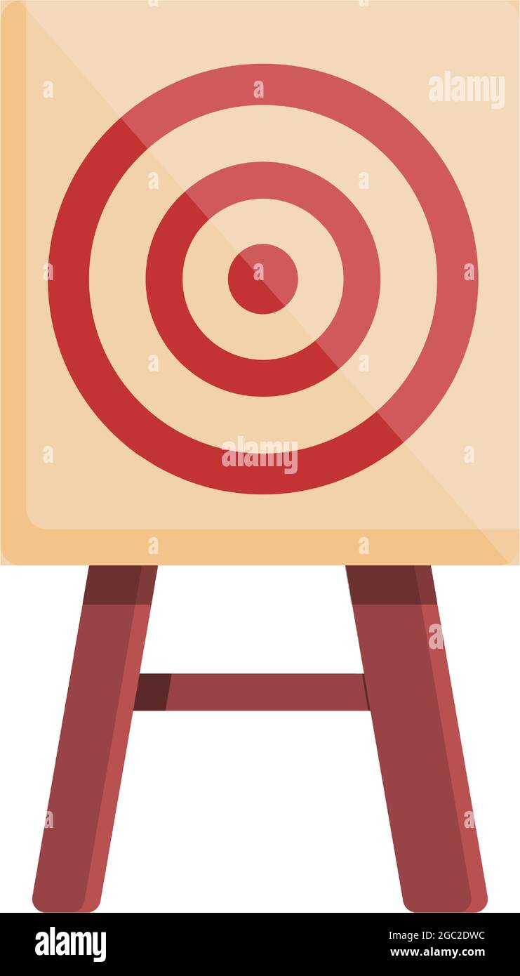 Paper archery target icon cartoon vector. Arrow goal. Aim shot Stock ...