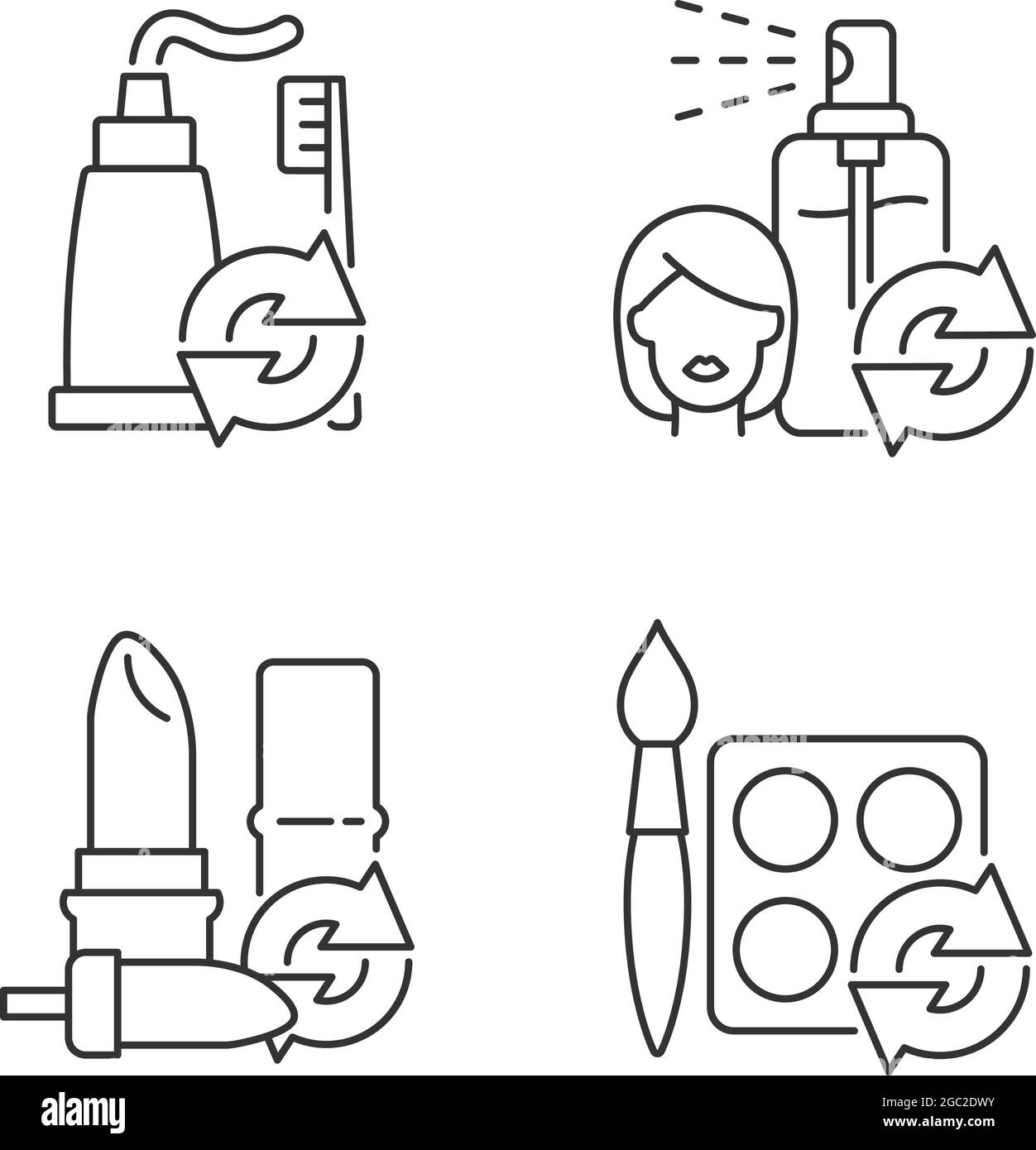 Refill and reuse linear icons set Stock Vector Image & Art - Alamy