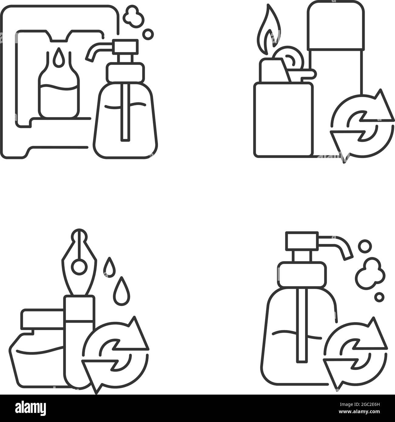 Products refill linear icons set Stock Vector Image & Art - Alamy