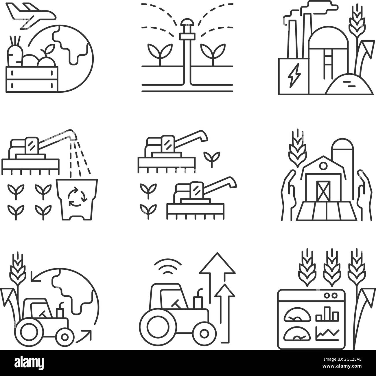 Risk monitoring icons pack hi-res stock photography and images - Alamy