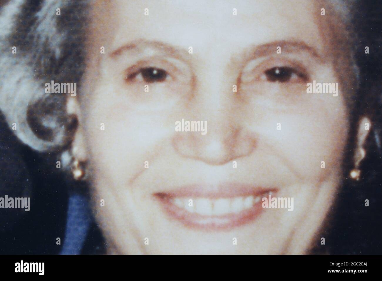 An old photo of a happy elderly lady with a very nice smile Stock Photo ...