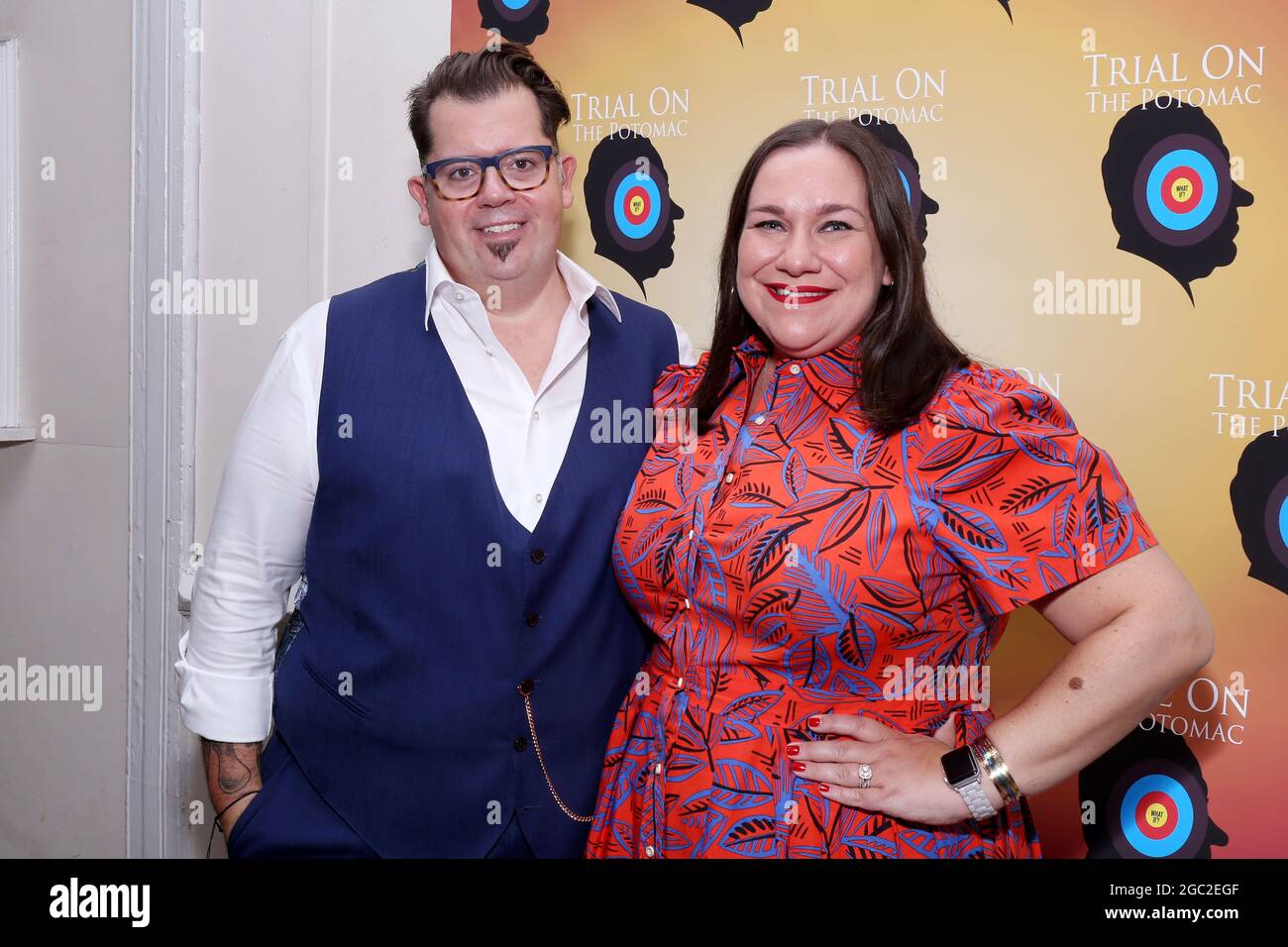 New York, NY, USA. 5th Aug, 2021. Josh Iacovelli and Thea Sphere arrive ...