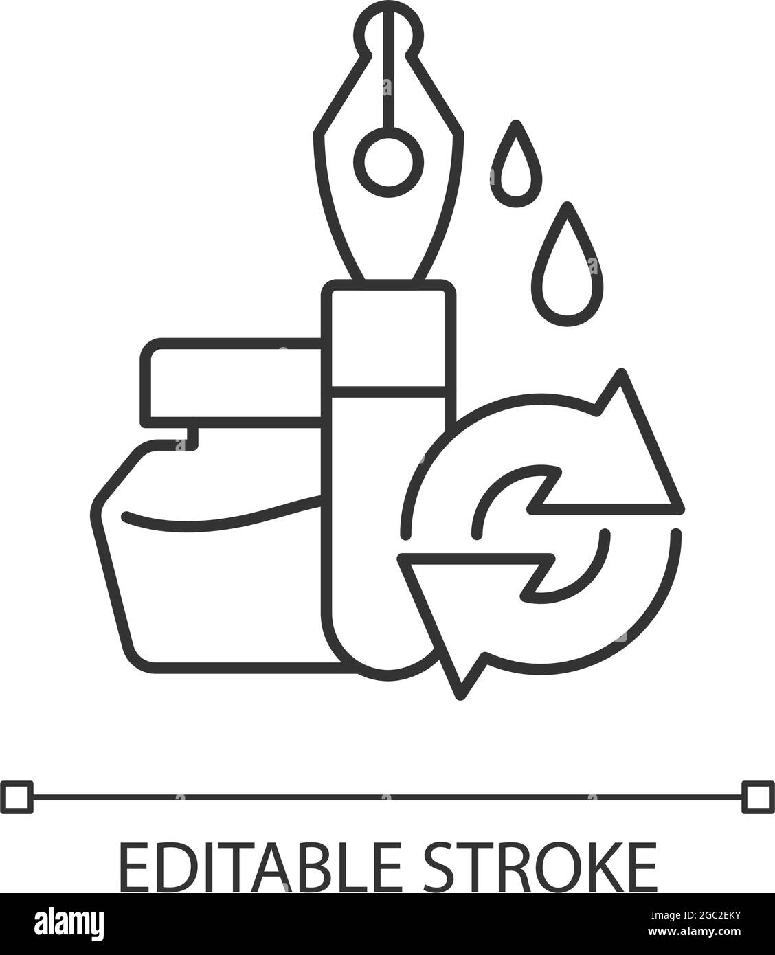 Ink pen refill linear icon Stock Vector Image & Art - Alamy