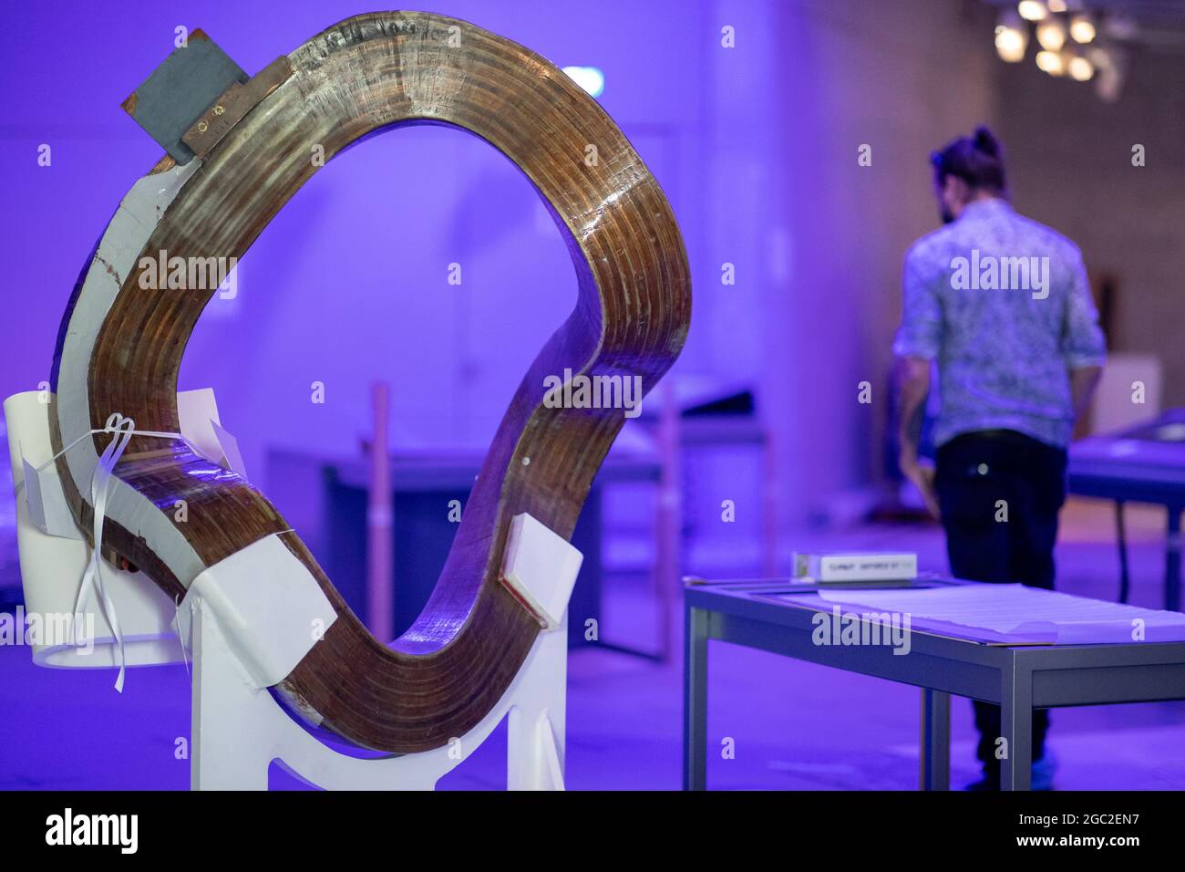 Nuremberg, Germany. 06th Aug, 2021. A Stellator coil Wendelstein 7-AS ...