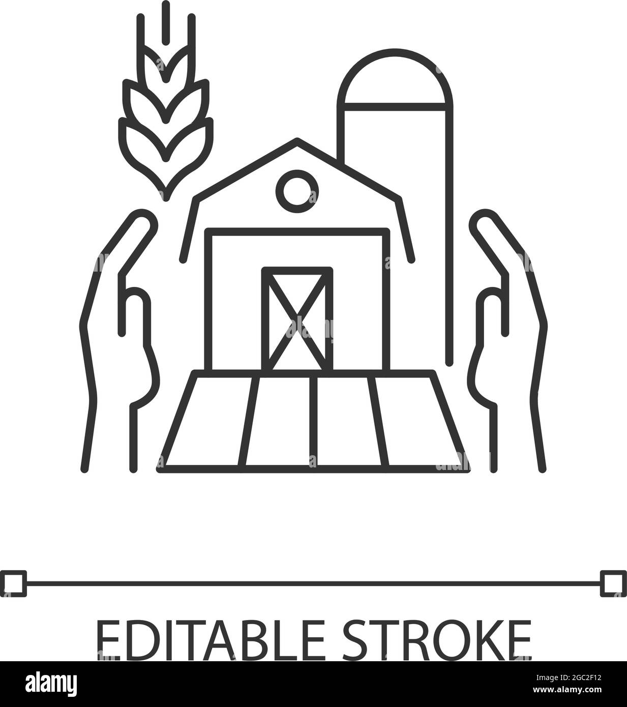 Farmers support linear icon Stock Vector Image & Art - Alamy