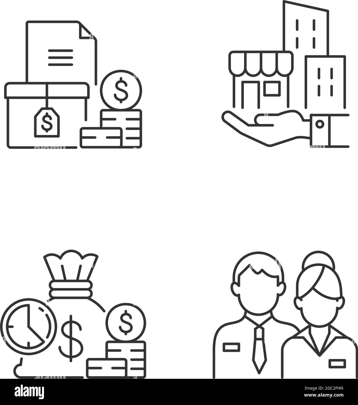 Building ownership linear icons set Stock Vector Image & Art - Alamy