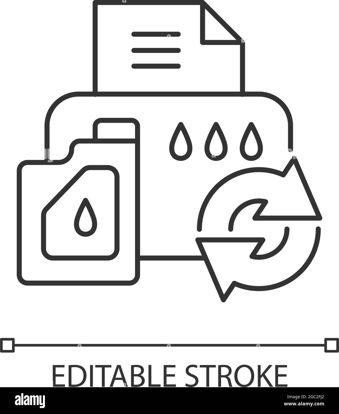 Printer cartridge refill linear icon Stock Vector Image & Art - Alamy