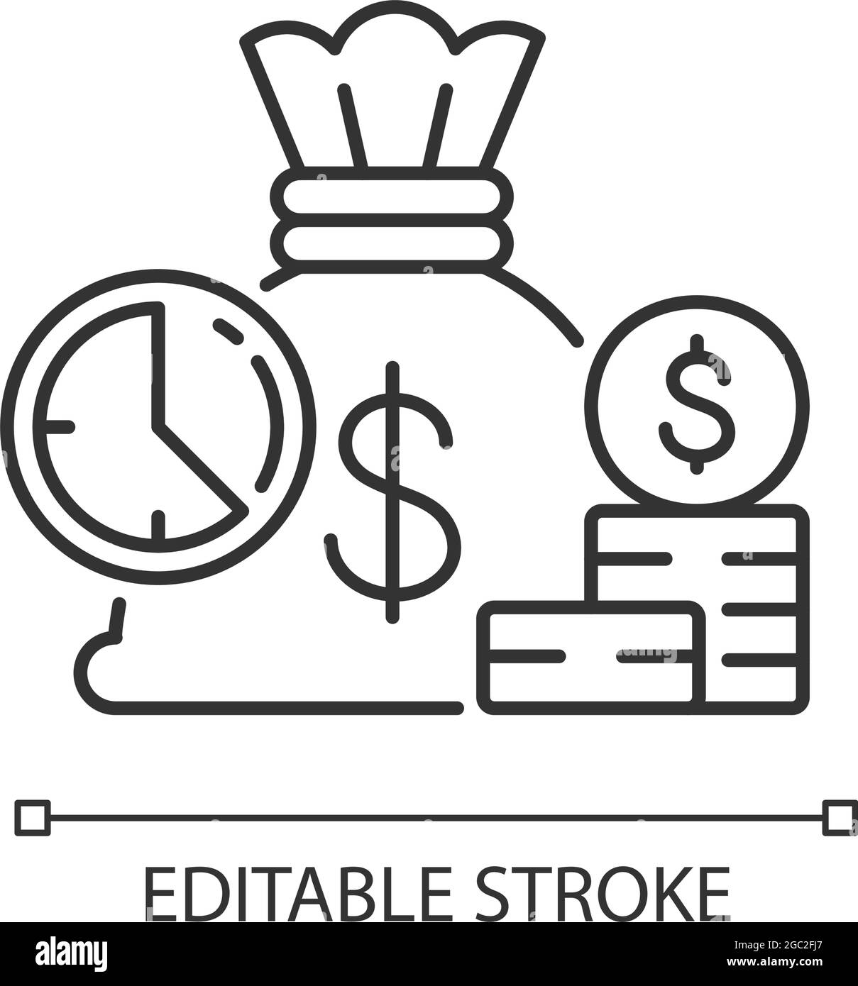 Short term deposit linear icon Stock Vector Image & Art - Alamy