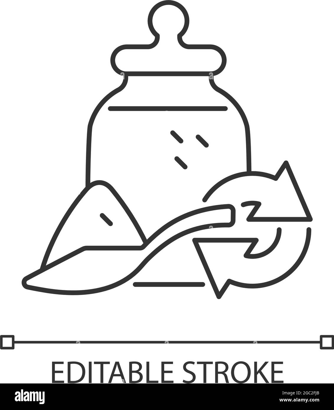 Grain refill linear icon Stock Vector Image & Art - Alamy