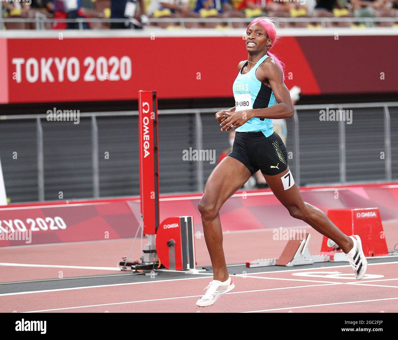 Tokyo, Japan. 6th Aug, 2021. Shaunae Miller-Uibo of Bahamas competes ...